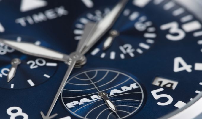 Buckle-up for landing of Timex Pan Am watch - WATCHPRO USA