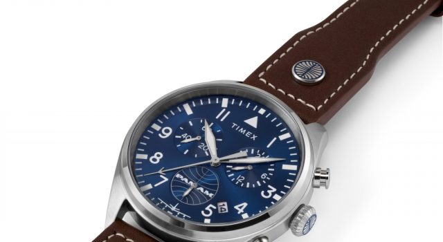 Buckle-up for landing of Timex Pan Am watch